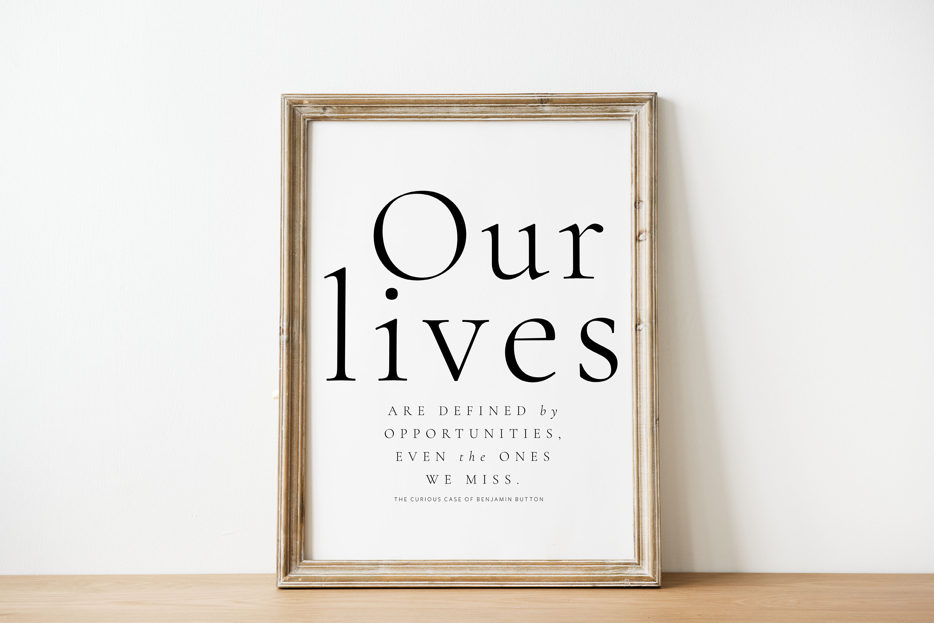 Benjamin Button Benjamin Button Quote Movie Wall Art Iconic | Etsy