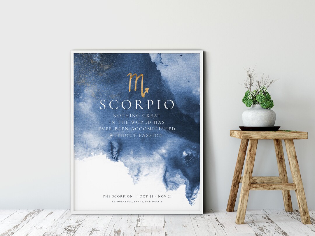 Scorpio Zodiac Poster, Scorpio Constellation, Room Decor Poster ...
