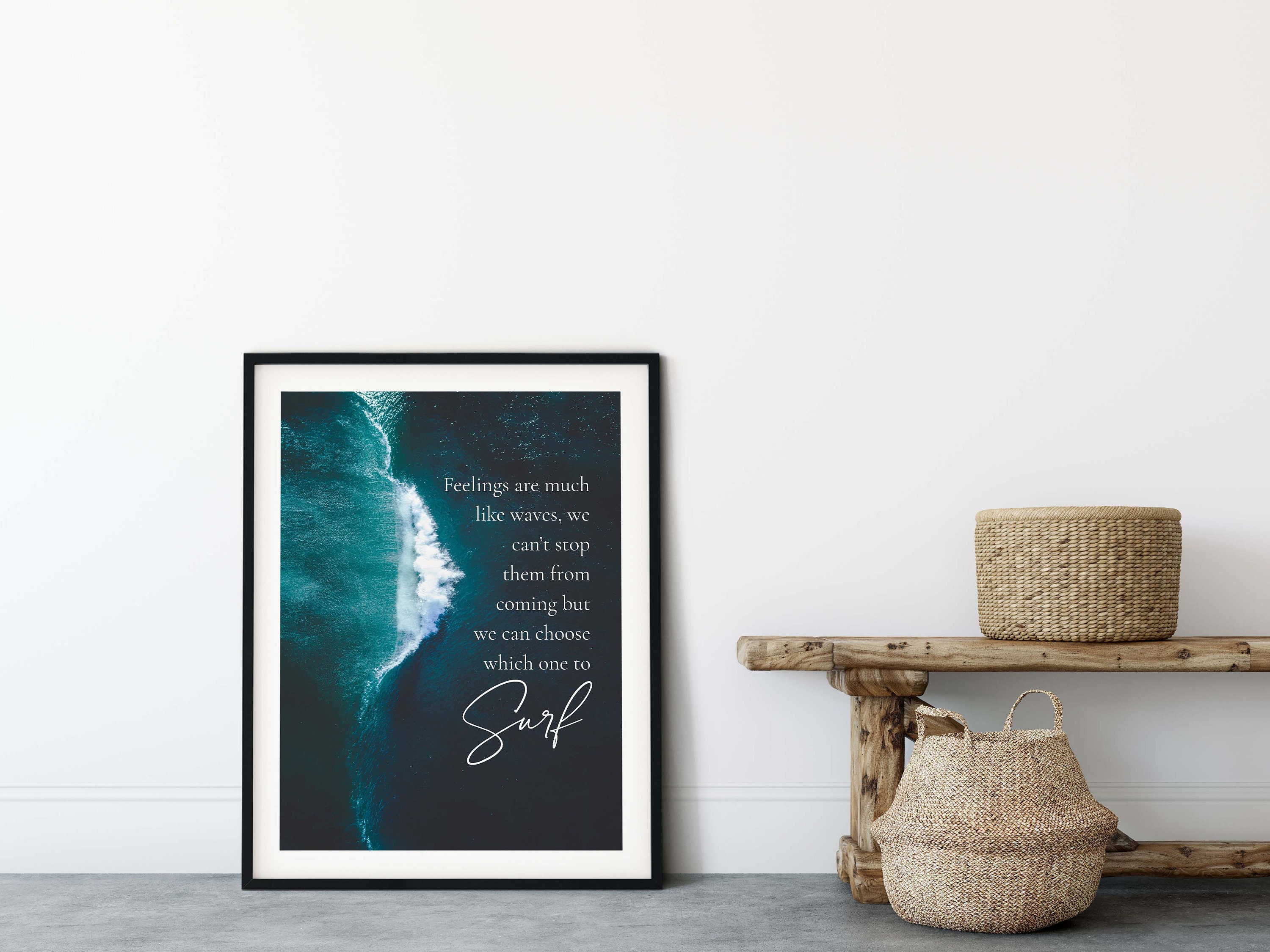 Ocean Surfing Quote Wave Surf Print Ocean Poster Ocean Wall | Etsy