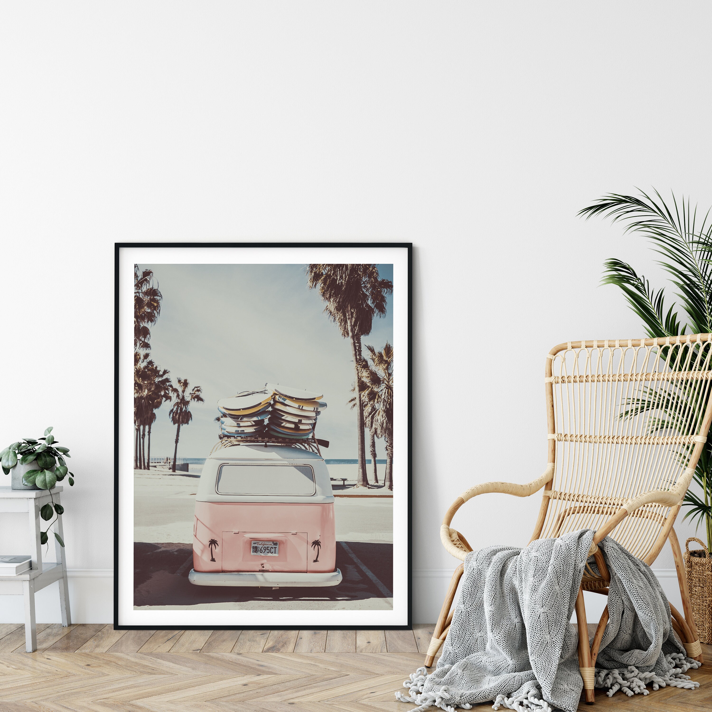 Combi Van Print, Retro Van Print, Retro Beach Surf Van Print, Surf ...