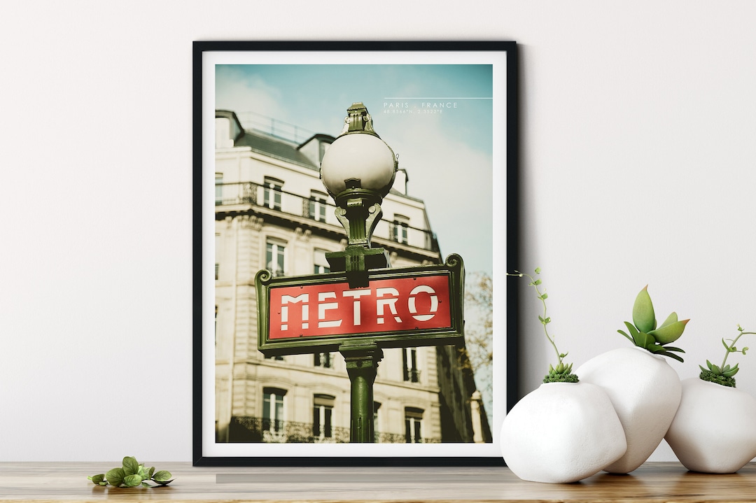 Paris Metro Poster, Art Nouveau Paris Print, Underground Entrance ...