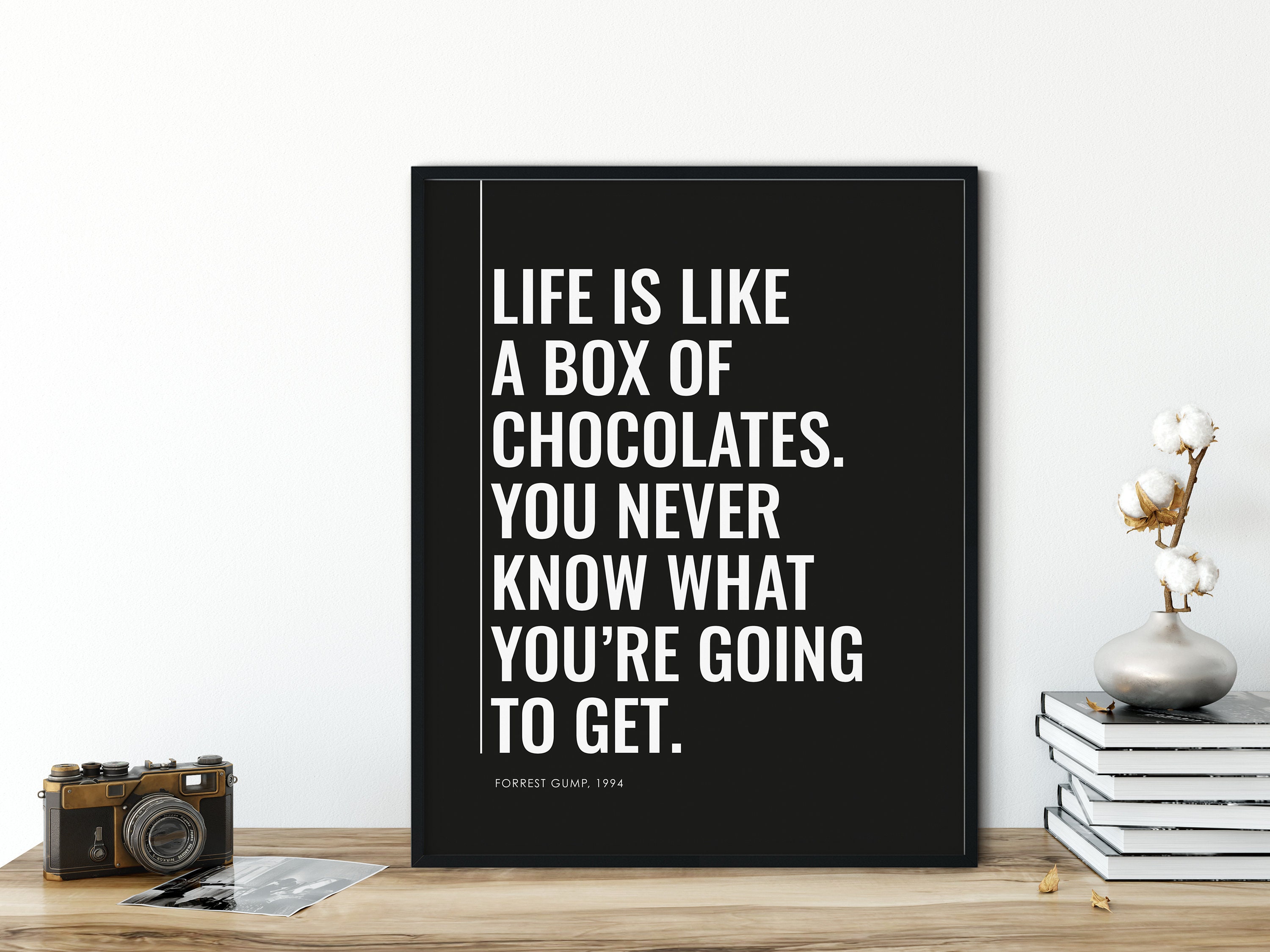 Life Is like A Box Of Chocolates Forrest Gump Quote | Etsy