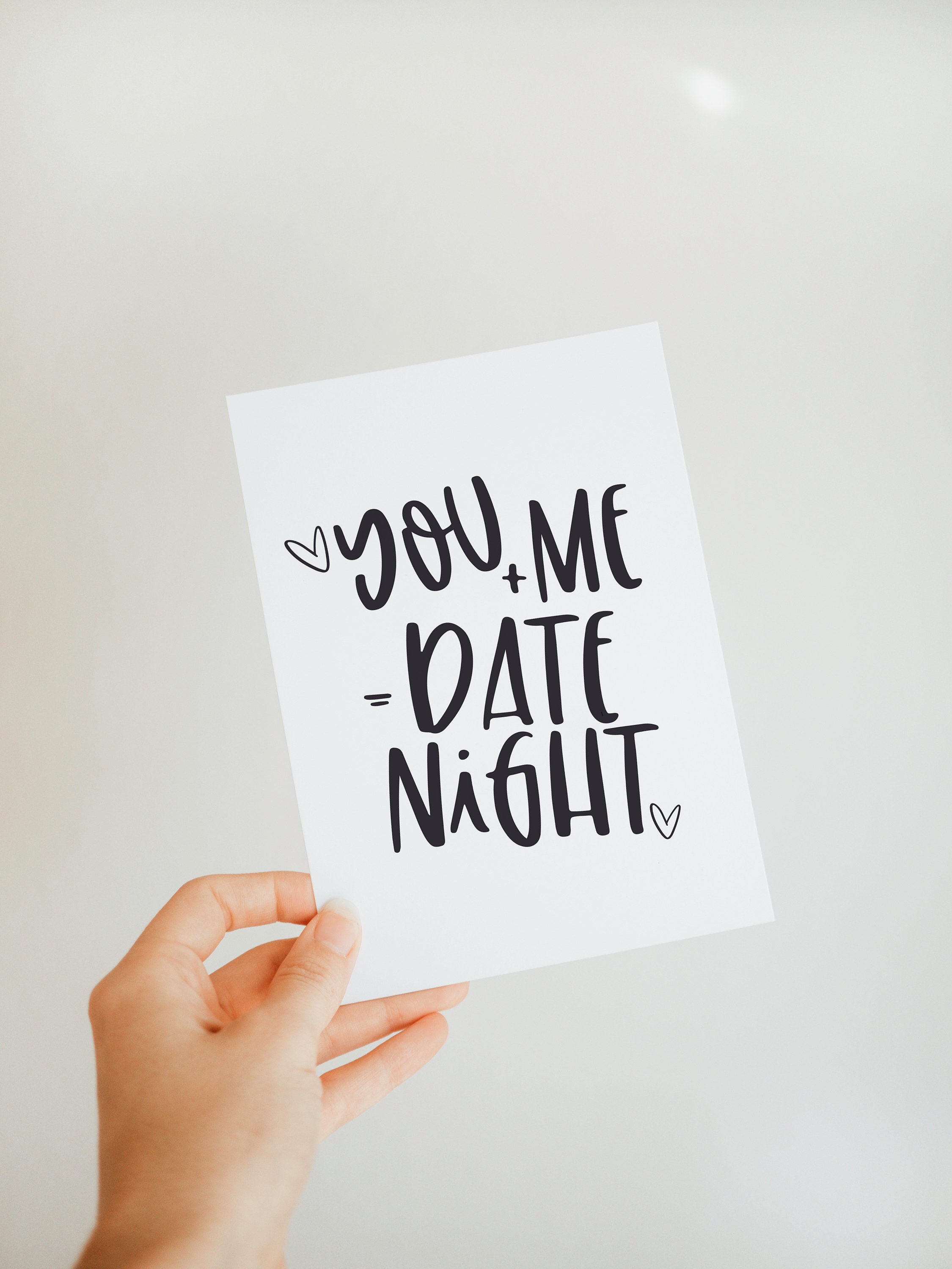 You Me and Date Night Anniversary Card Valentines Card - Etsy UK