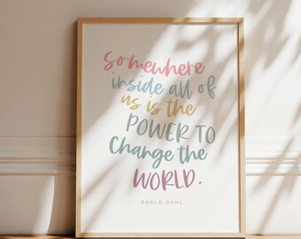 Matilda Vintage Quote Art Print Miss Honey. Home Decor Inspirational ...