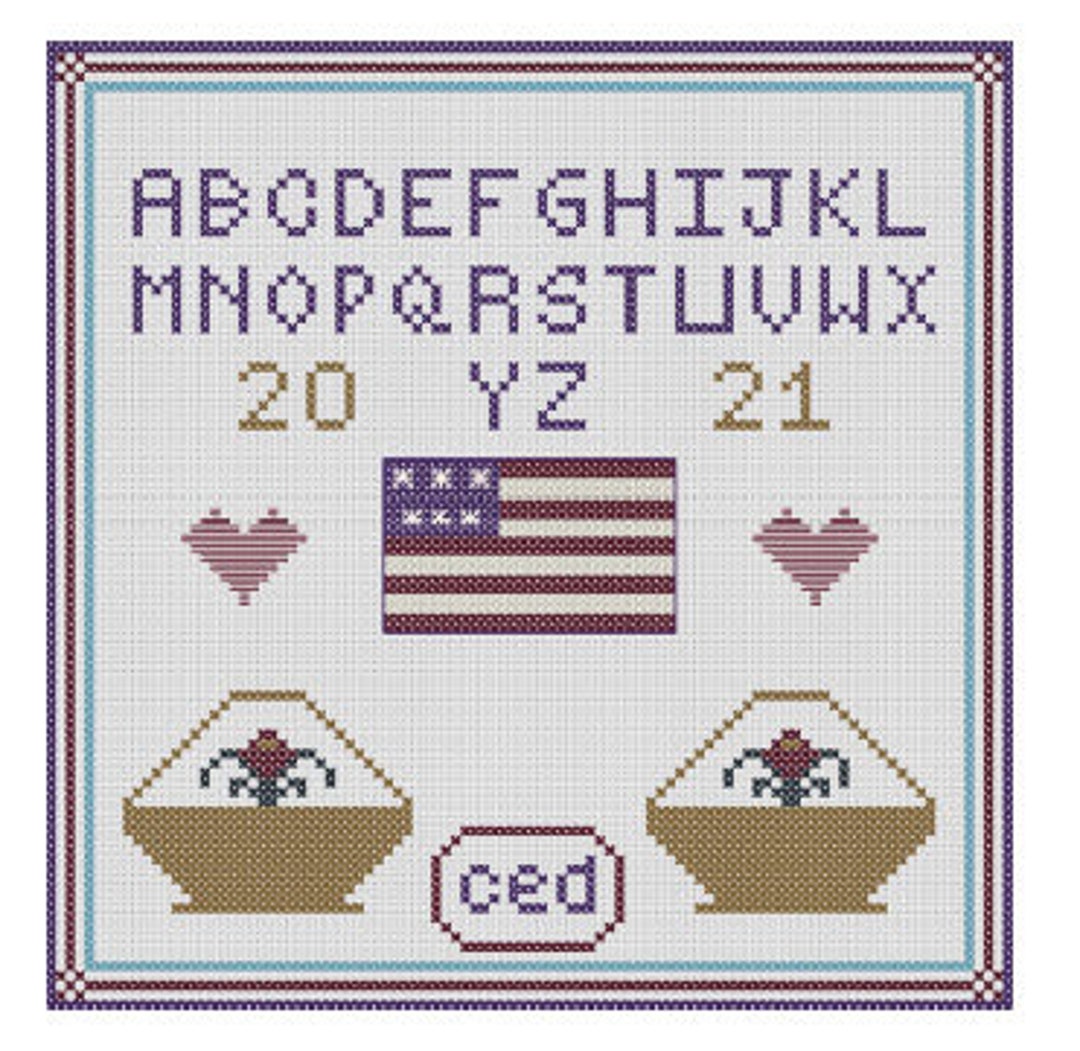 Flag Sampler Pattern - Etsy