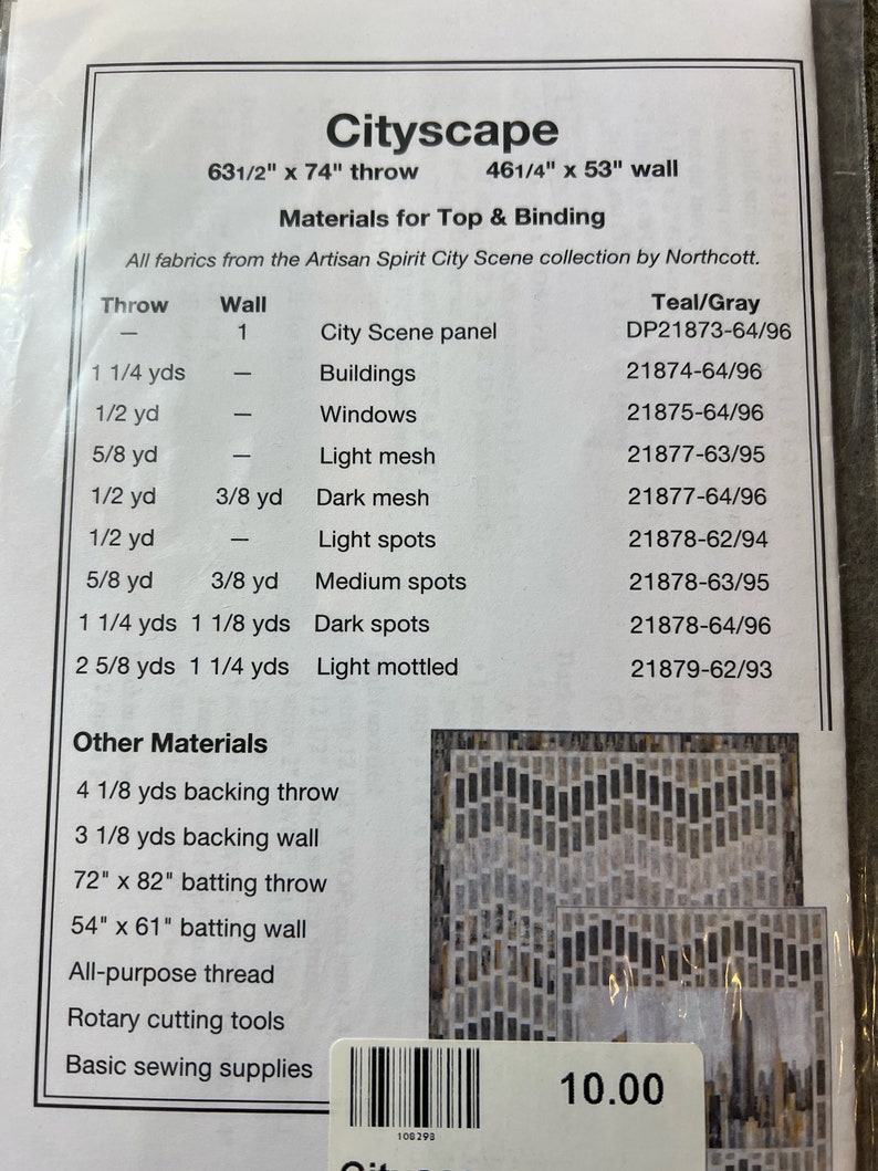 Cityscape Quilt Pattern - Etsy