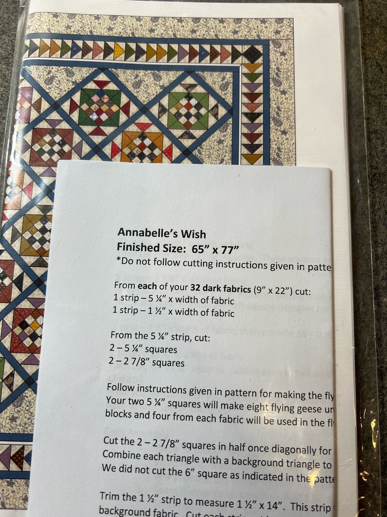 Annabelle's Wish Quilt Pattern - Etsy