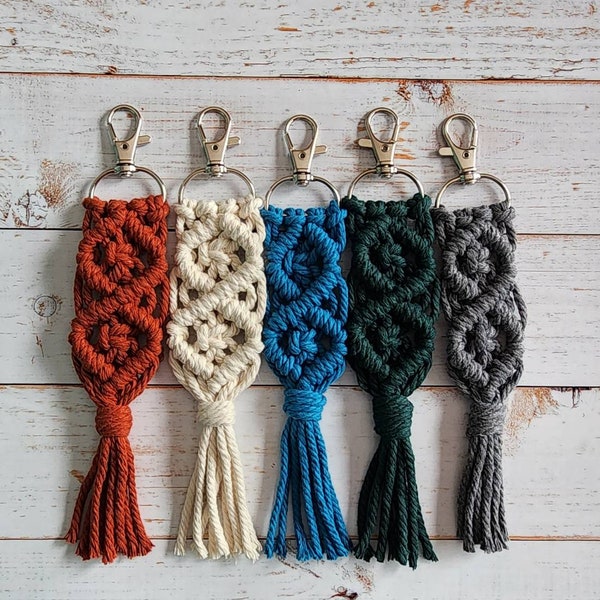 Macrame Key Chain - Etsy