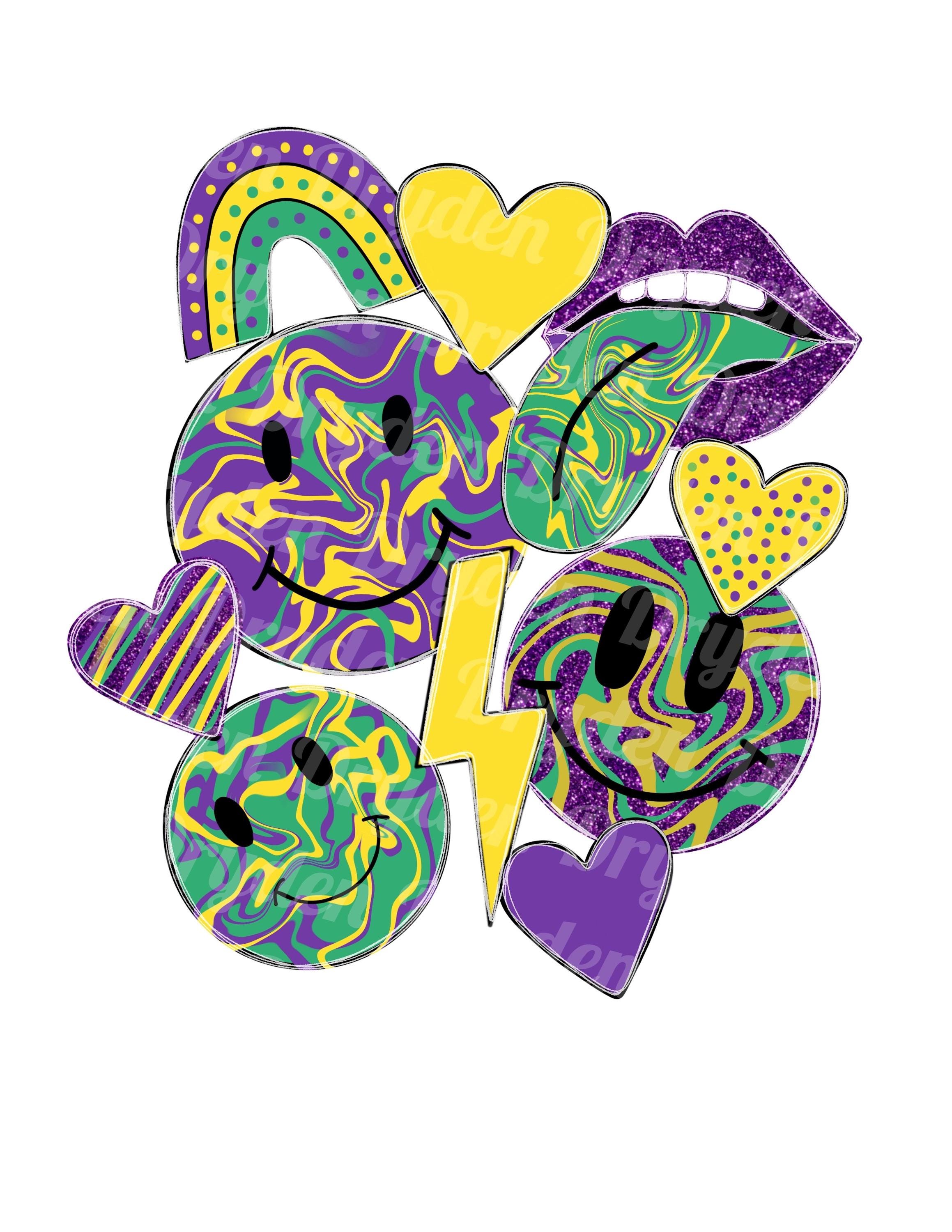 Mardi Gras Retro DTF SVG Sublimation Design Digital Design - Etsy