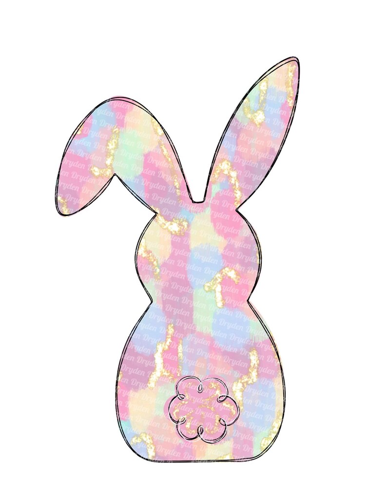 Easter Bunny Pastel Colors DTF SVG Sublimation Design Digital Design - Etsy