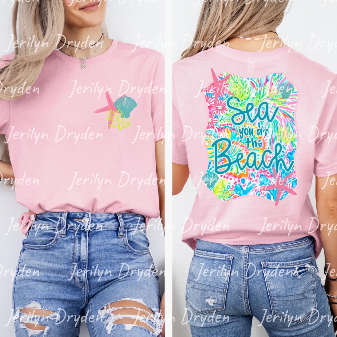 Sea You at the Beach - Digital File - Beachy - Floral - Pocket Design ...