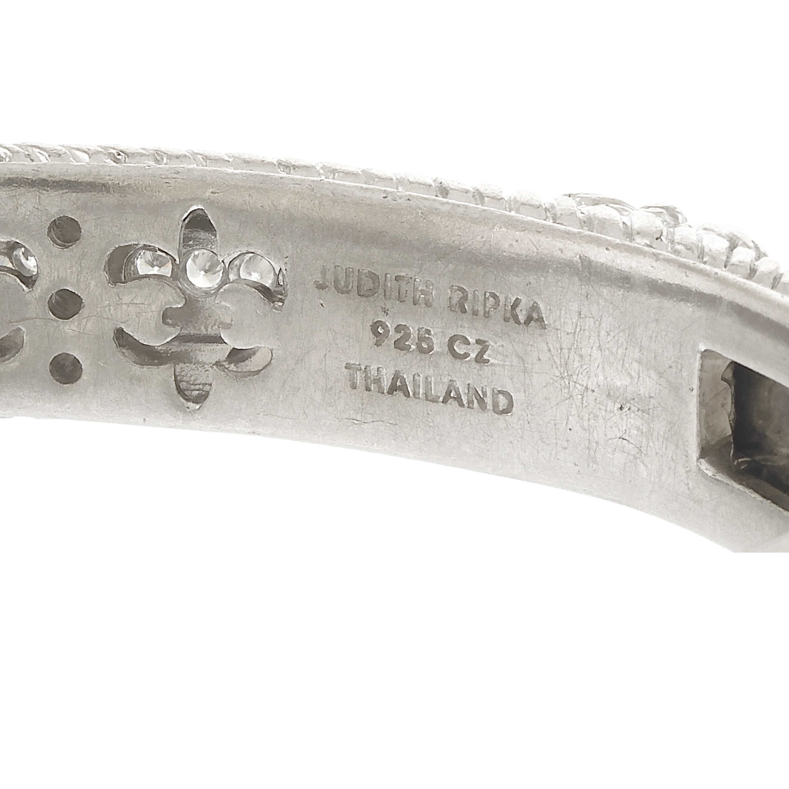 Judith Ripka Sterling Silver and Cubic Zirconia Hinged Cuff - Etsy