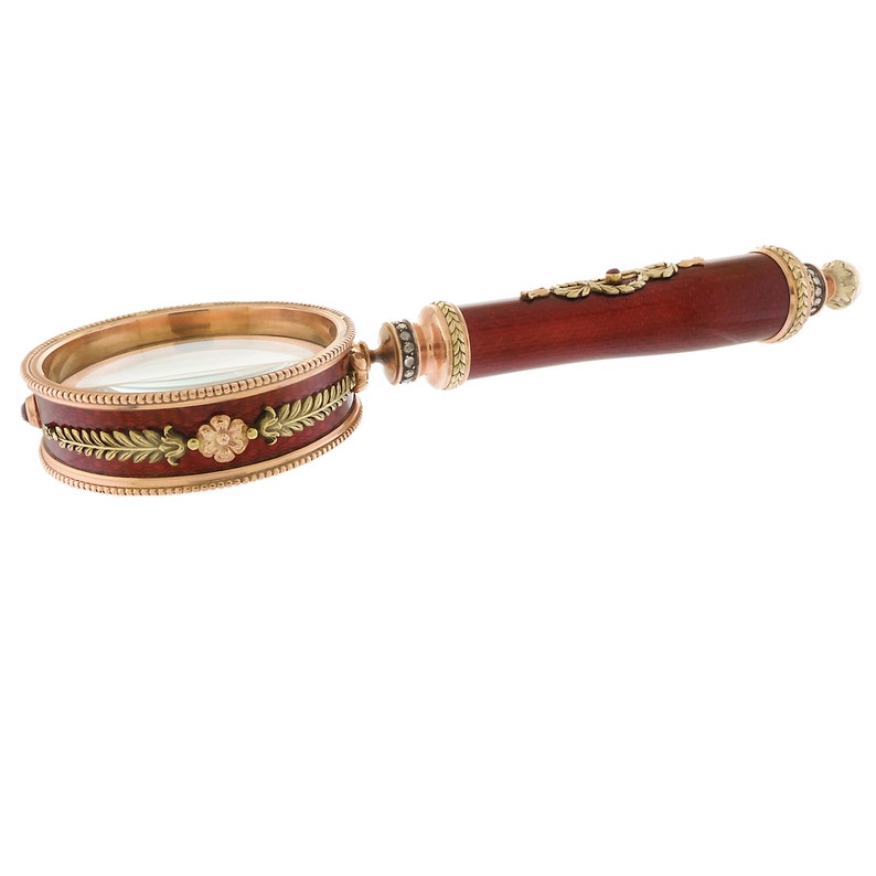 Antique Russian Fabergé-style Enamel Handle Magnifying Glass - Etsy