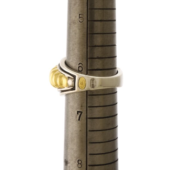 Authentic Lagos Two-Tone Caviar Fluted Dome Ring in 1… - Gem