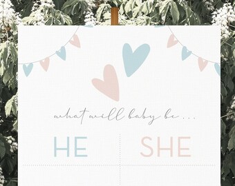 He or She Printable - Etsy