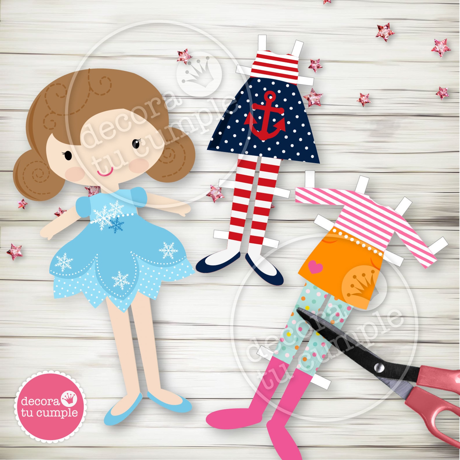 Printable Paper Doll Instant Download PDF - Etsy