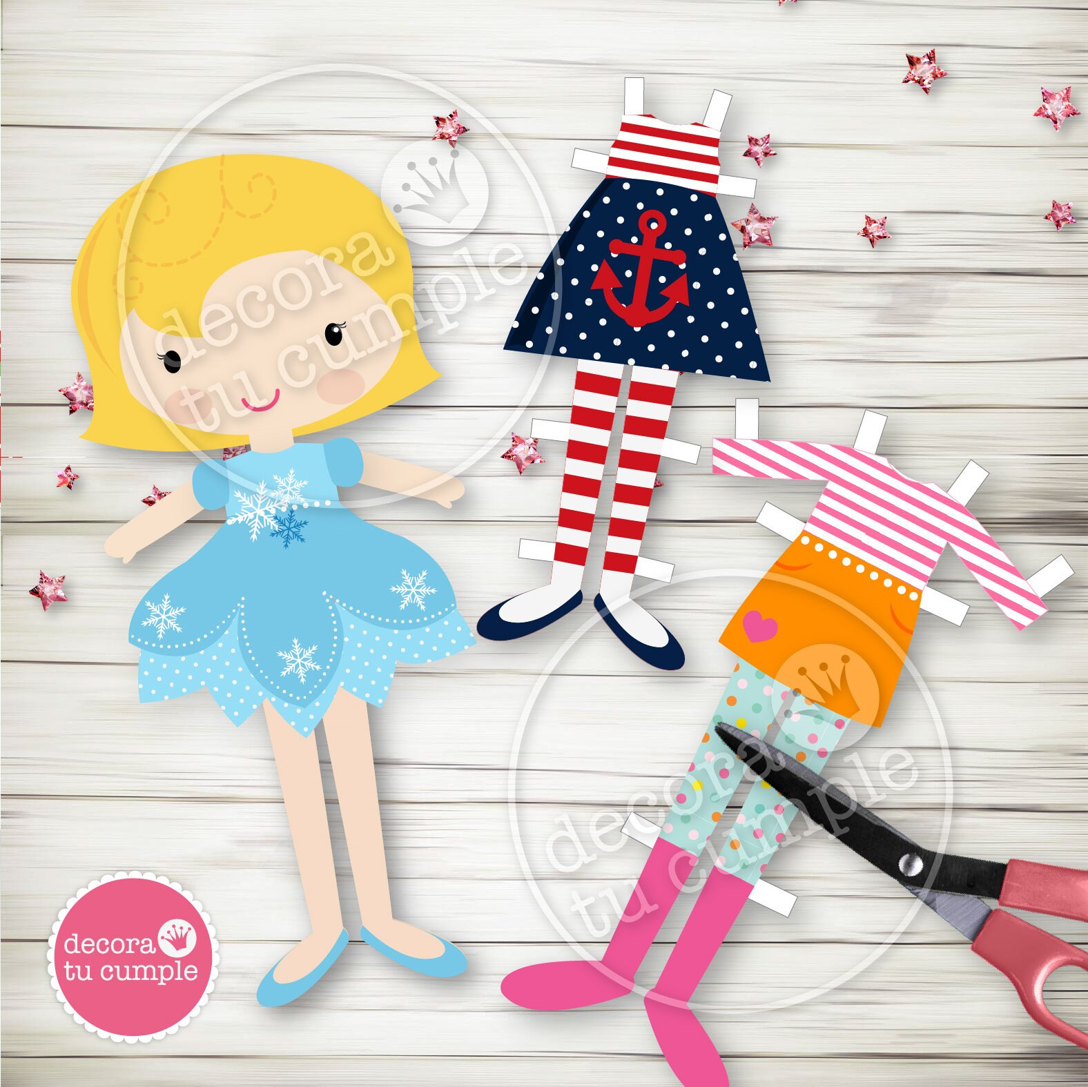 Printable Paper Doll Instant Download PDF - Etsy