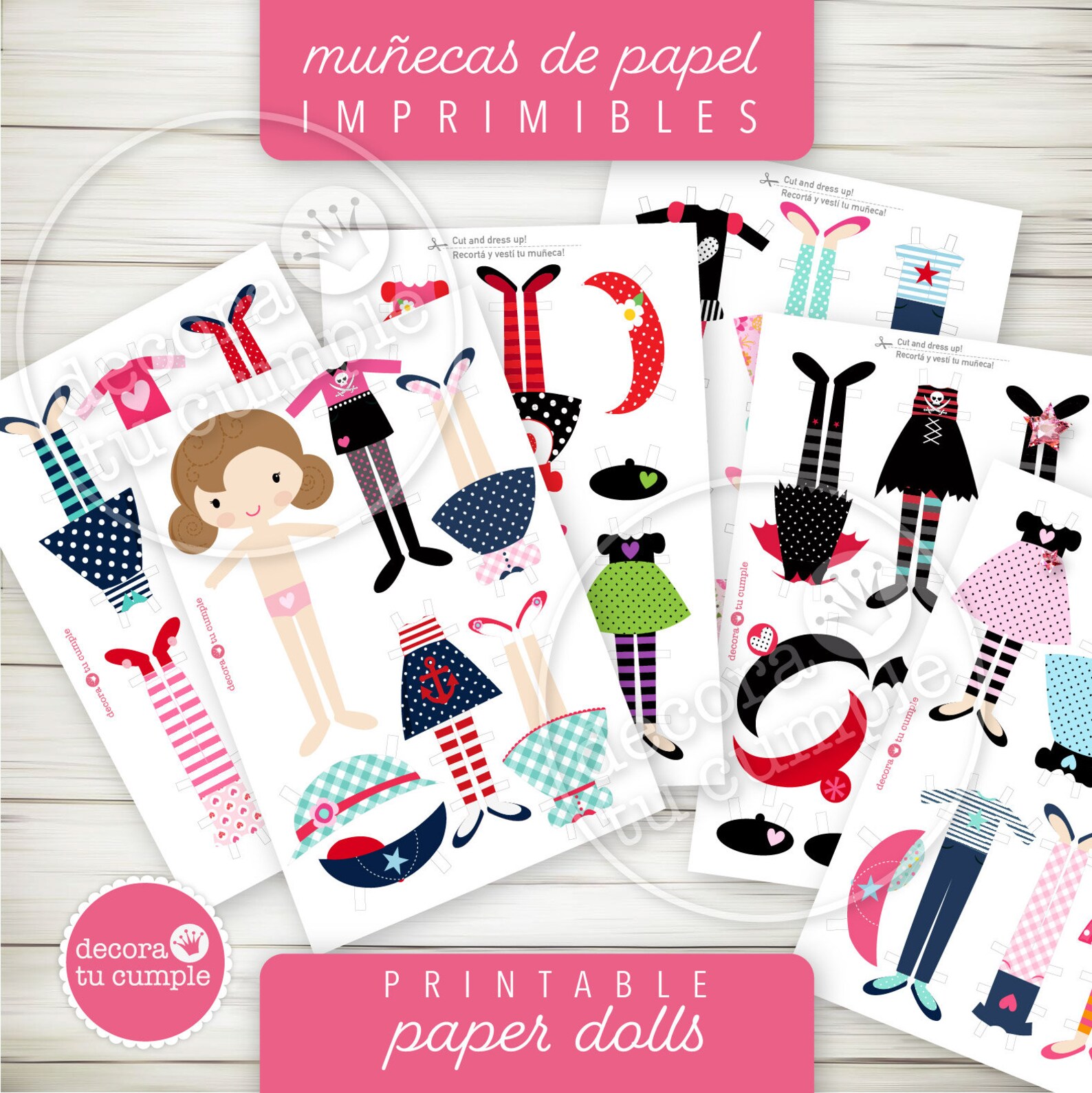 Printable Paper Doll Instant Download PDF - Etsy