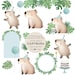 Cute Capybara Party Baby Boy Blue Digital Cliparts - Etsy