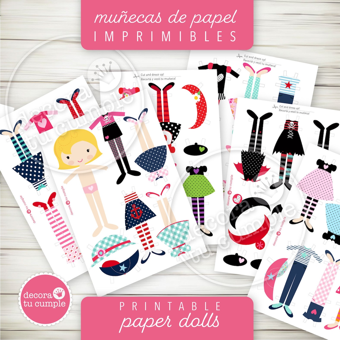 Printable Paper Doll Instant Download PDF - Etsy