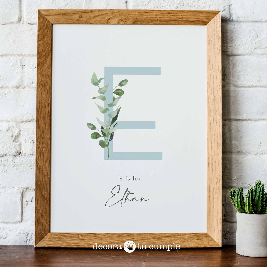 Light Blue Green Eucalyptus Leaves Alphabet Ampersand Number | Etsy