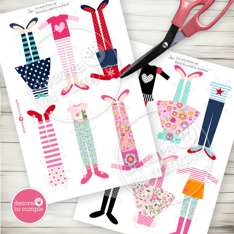 Printable Paper Doll Instant Download PDF - Etsy