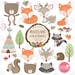 Woodland Animals Forest Papers and Cliparts Pack Set, Woodland Animals ...