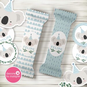 Cute Koala Baby Boy Greenery Party Birthday Printable Kit Tags - Etsy