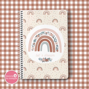 Boho Rainbow Floral Digital Papers and Cliparts, Boho Rainbow, Natural ...