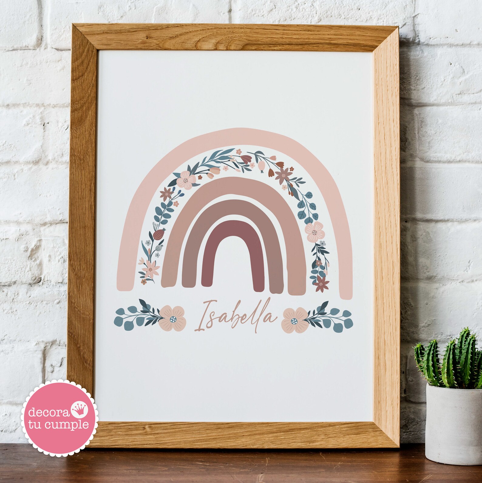 Boho Rainbow Floral Clipart Set Boho Rainbow Blush Dusty - Etsy