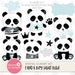 Cute Panda Boy Digital Papers and Cliparts Pack - Etsy