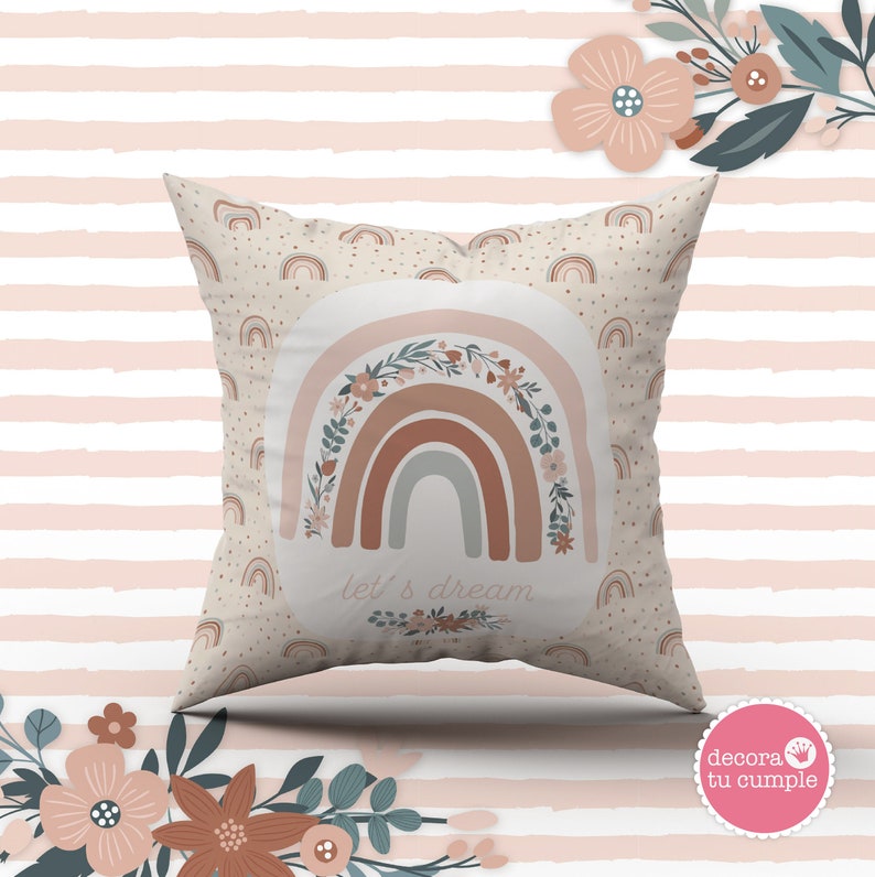 Boho Rainbow Floral Digital Papers and Cliparts Boho Rainbow - Etsy