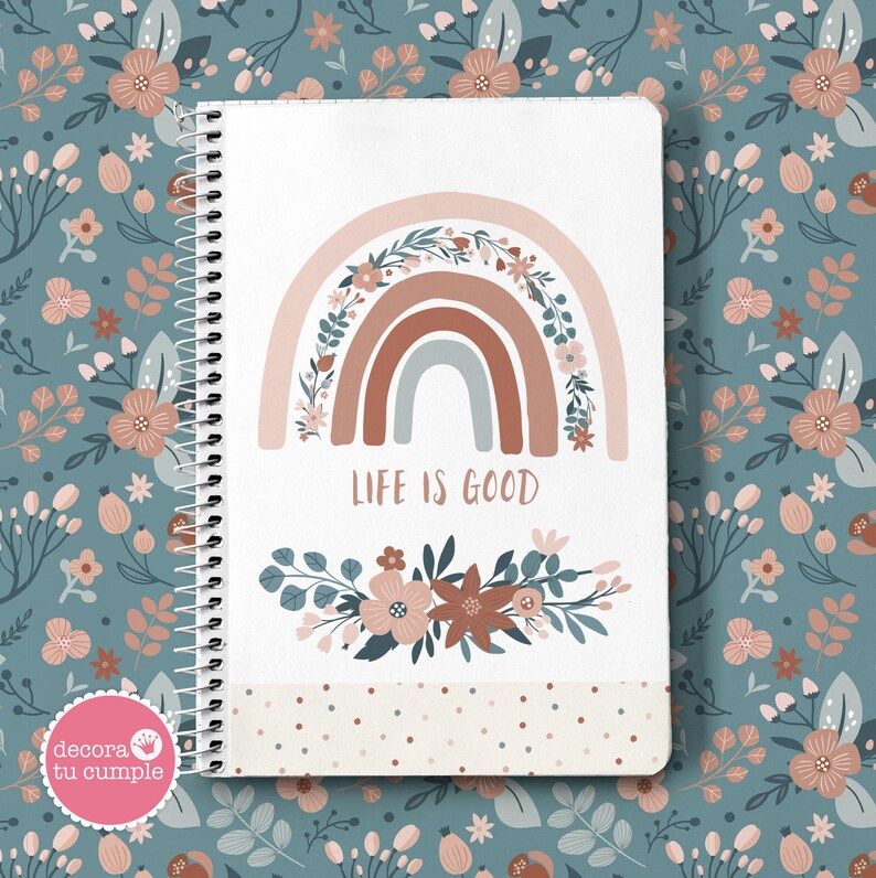 Boho Rainbow Floral Digital Papers and Cliparts Boho Rainbow - Etsy