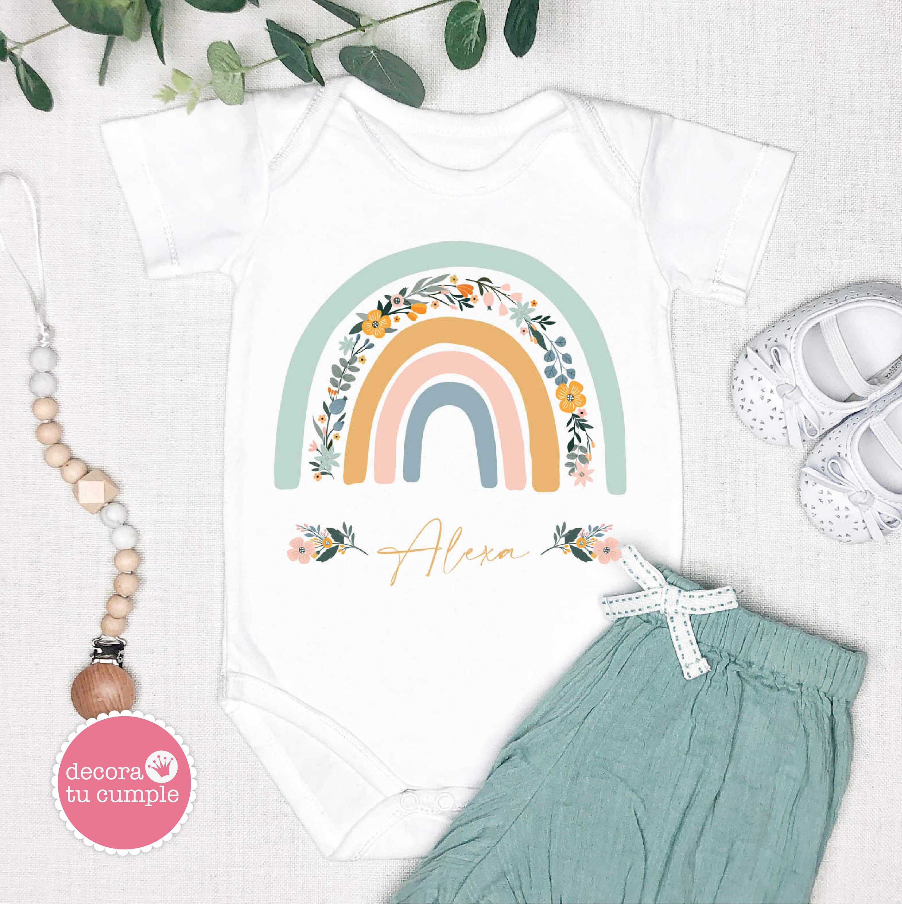 Boho Rainbow Floral Digital Papers and Cliparts Boho Rainbow - Etsy