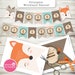 Woodland Animals Printable Birthday Banner Bunting, A to Z Letters and ...