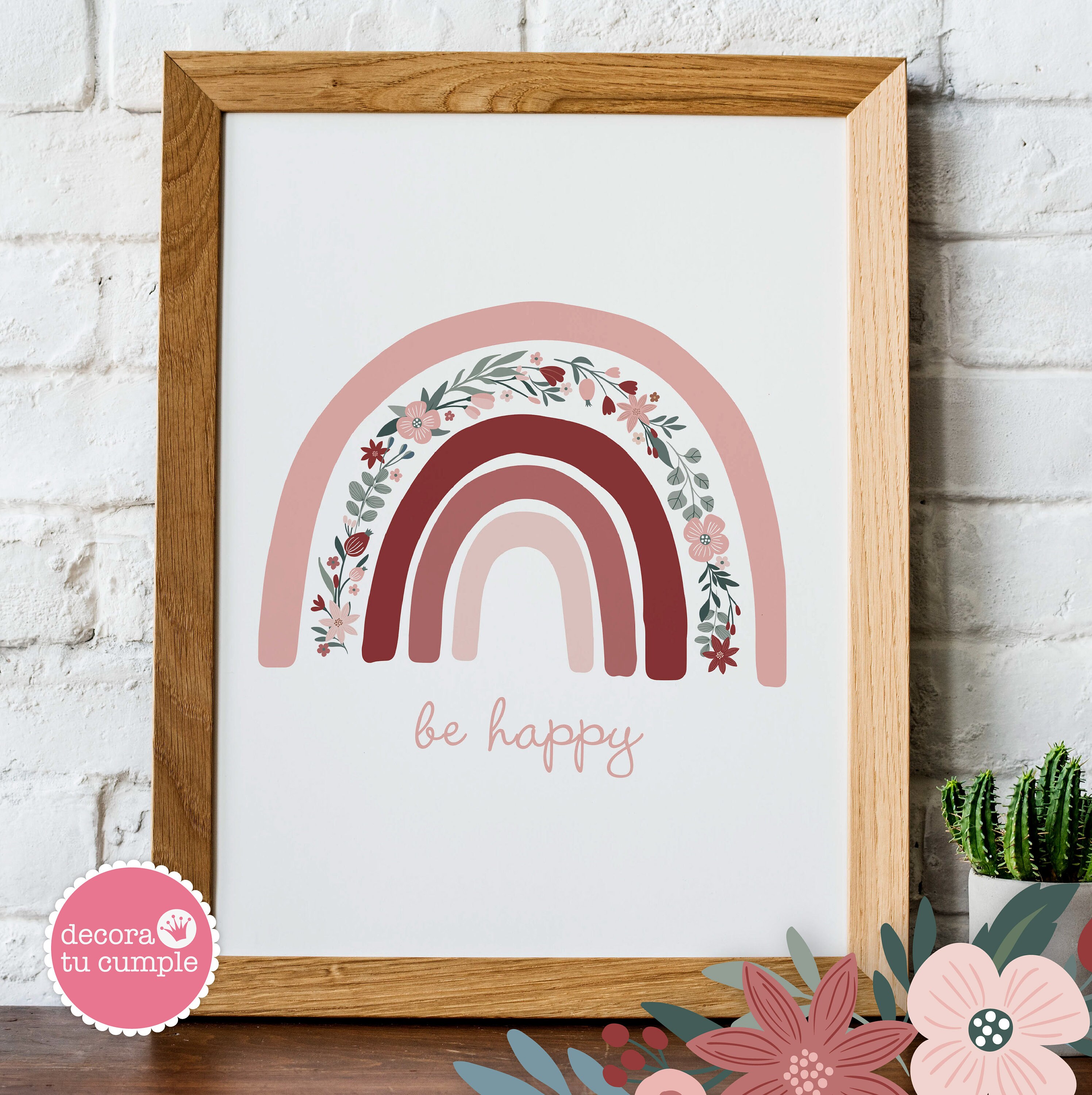 Boho Rainbow Floral Clipart Set Boho Rainbow Natural Colors - Etsy