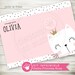 Cute Kitten Cat Birthday Decorations, Cute Digital Birthday Printable ...