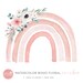 Boho Rainbow Floral Watercolor Clipart, Flowers Boho Rainbow Bouquet ...