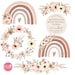 Boho Rainbow Floral Watercolor Neutral Earthy Colors Clipart Set ...
