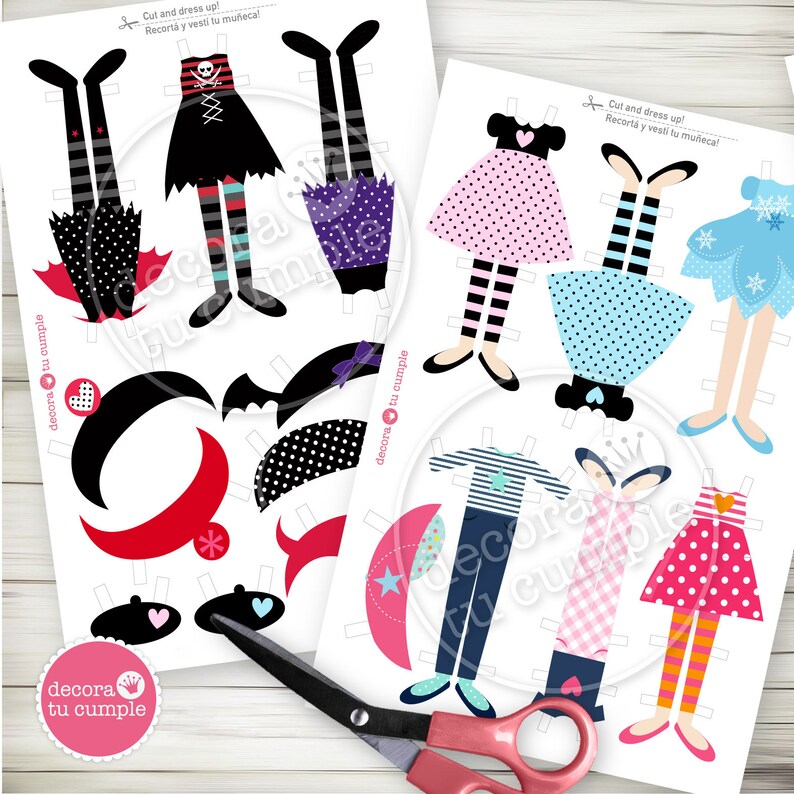Printable Paper Doll Instant Download PDF - Etsy