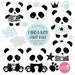 Cute Panda Boy Digital Papers and Cliparts Pack - Etsy