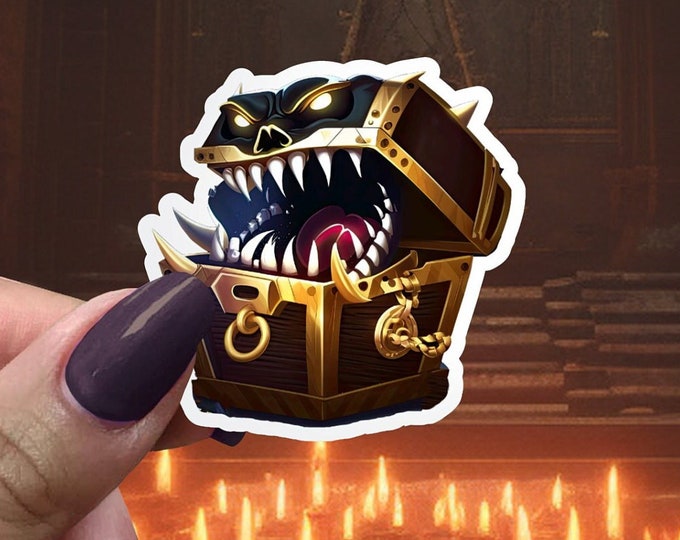 Mimic Treasure Chest Sticker, Monsters of Dnd, Tabletop RPG, Fantasy ...