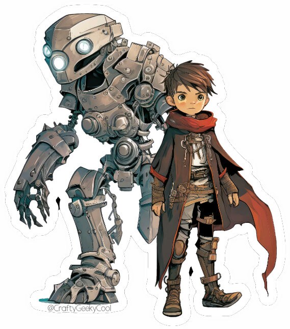 Dungeon Companions young Adventurer and Robot Protector - Etsy