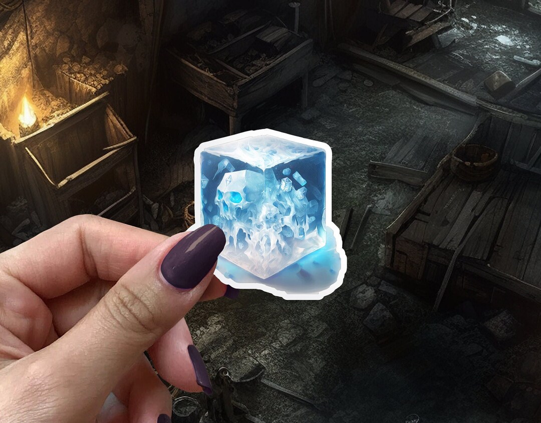 Gelatinous Cube With a Decaying Skull Sticker, Monsters of Dnd, Table ...