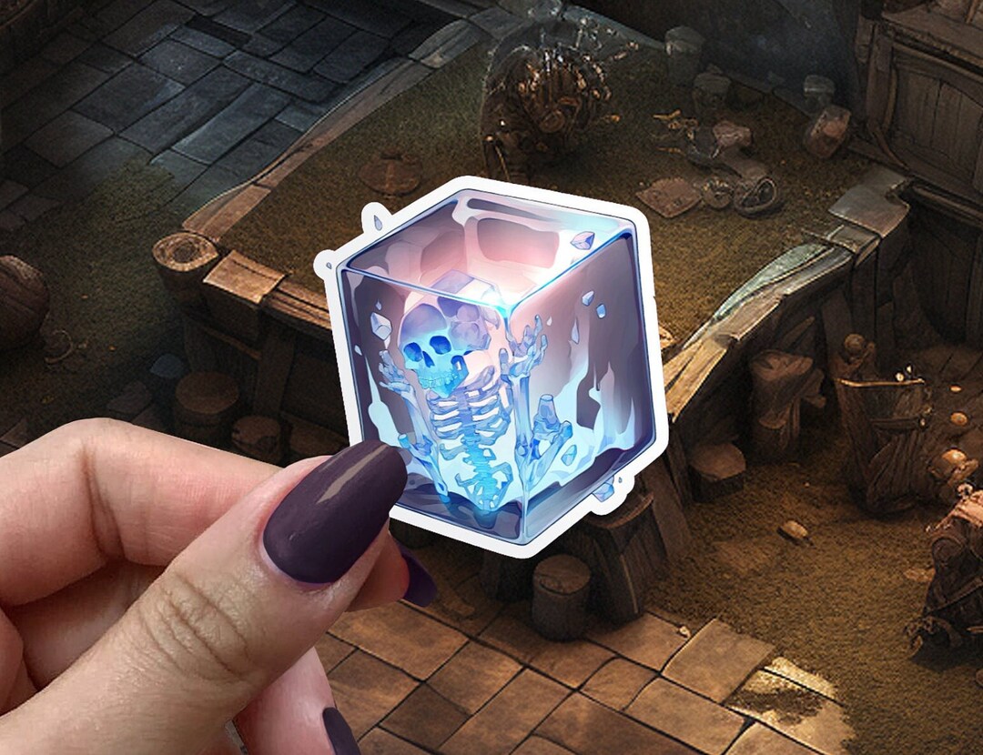 Gelatinous Cube With a Decaying Skeleton 1 Sticker, Monsters of Dnd ...