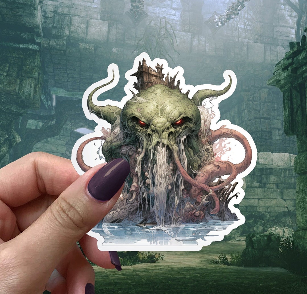 Water Beast Protecting It's Dungeon Sticker, Tabletop RPG, Fantasy ...
