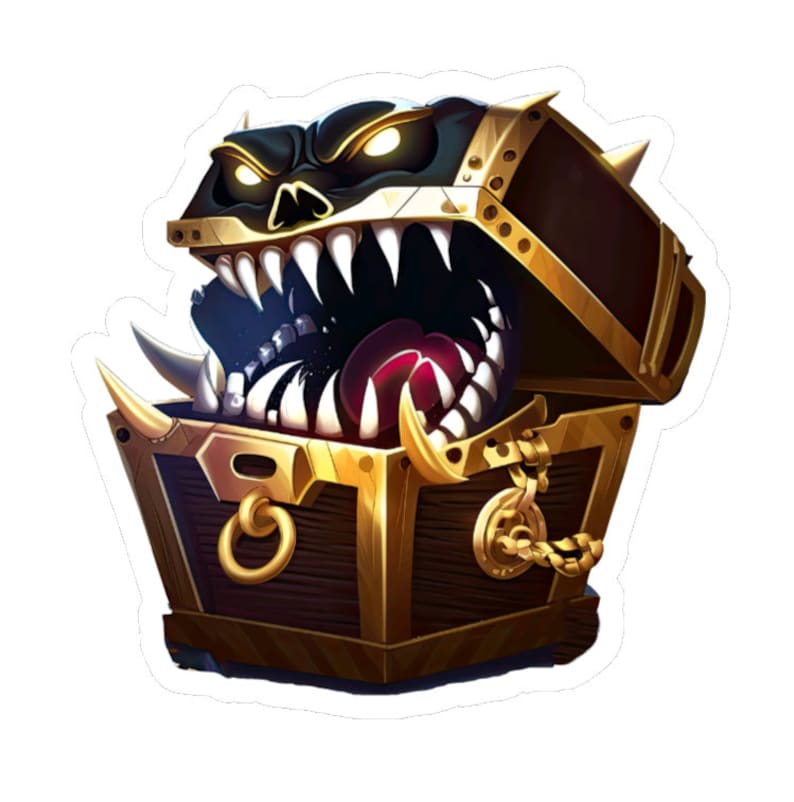 Mimic Treasure Chest Sticker, Monsters of Dnd, Tabletop RPG, Fantasy ...