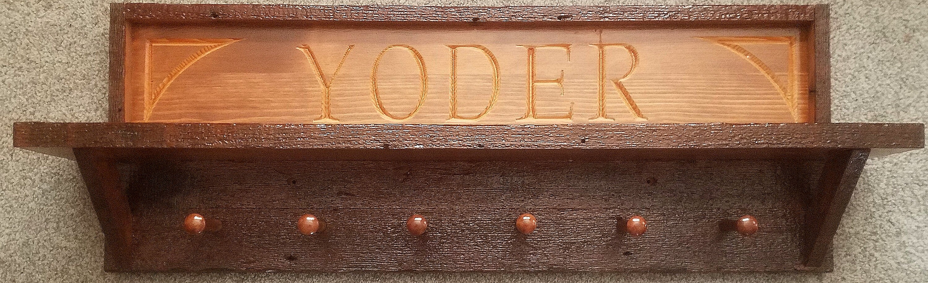 200 Years Old Repurposed Chestnut Barn Wood Coat Rack With Customized ...