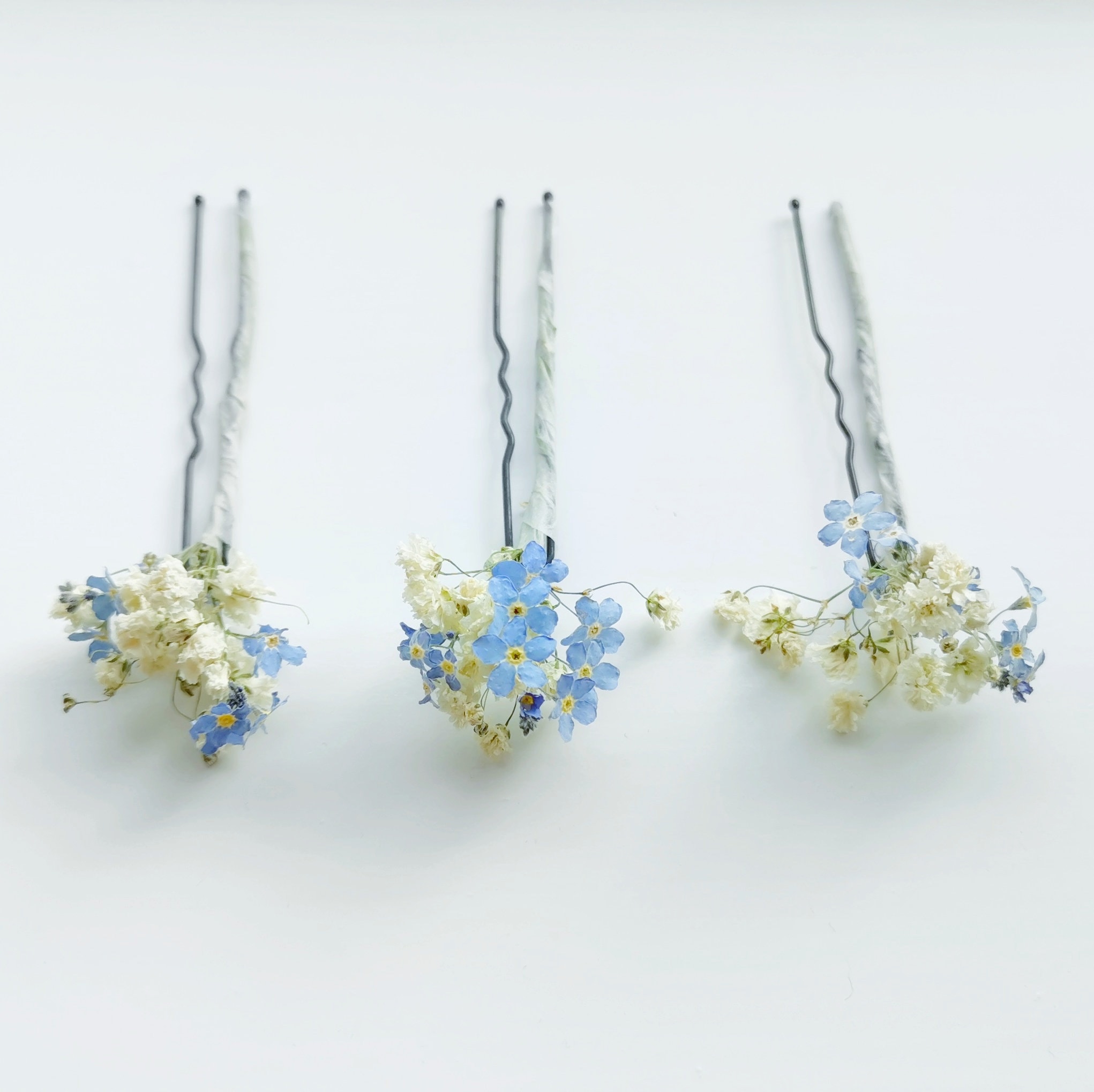 Forget Me Not Flower Hair Pin Bridal Hair Flowers Pin Dried - Etsy