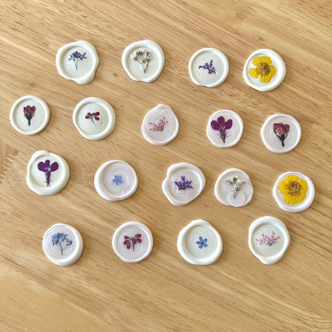 Real Flower Seals Stickers, Self Adhesive Wax Seals, Invitation Wax ...